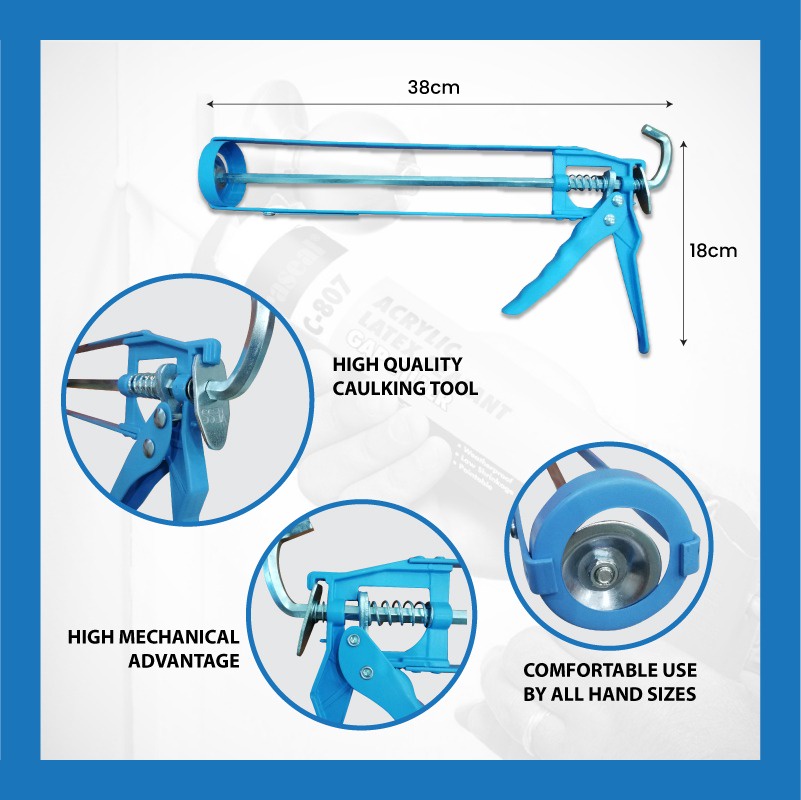 Heavy Duty Caulking Gun for Silicone Sealant Gun Casing Silicone Glue ...