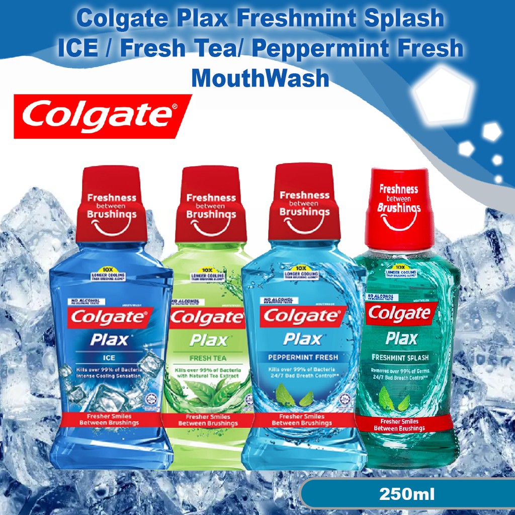 Colgate Plax Freshmint Splash / ICE / Fresh Tea/ Peppermint Fresh ...