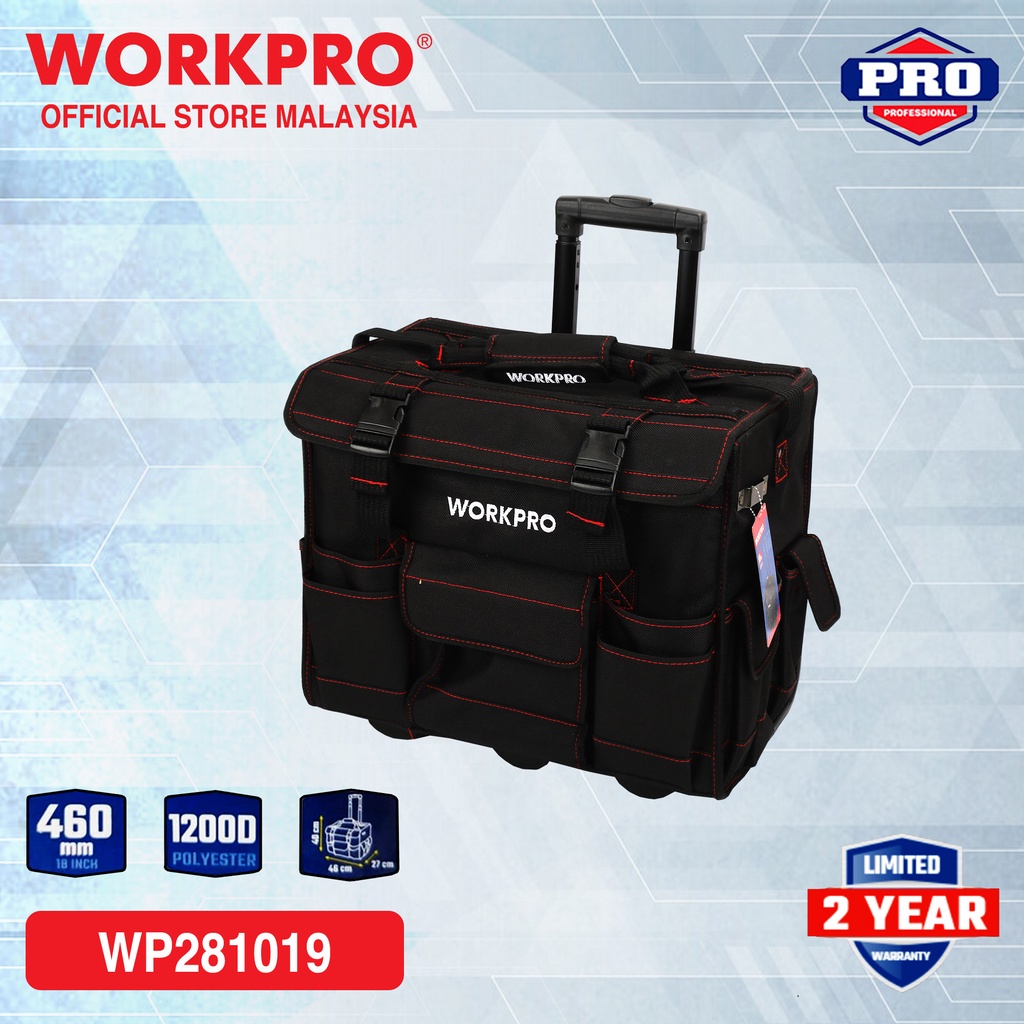 WORKPRO Heavy Duty Rolling Tool Bag | Shopee Malaysia