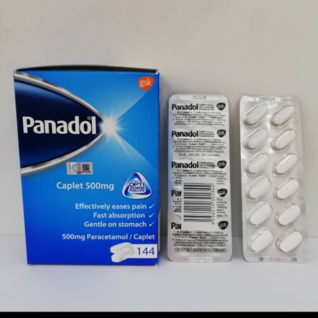 PANADOL® Caplet 500mg Paracetamol 12 Caplet / Pack | Shopee Malaysia