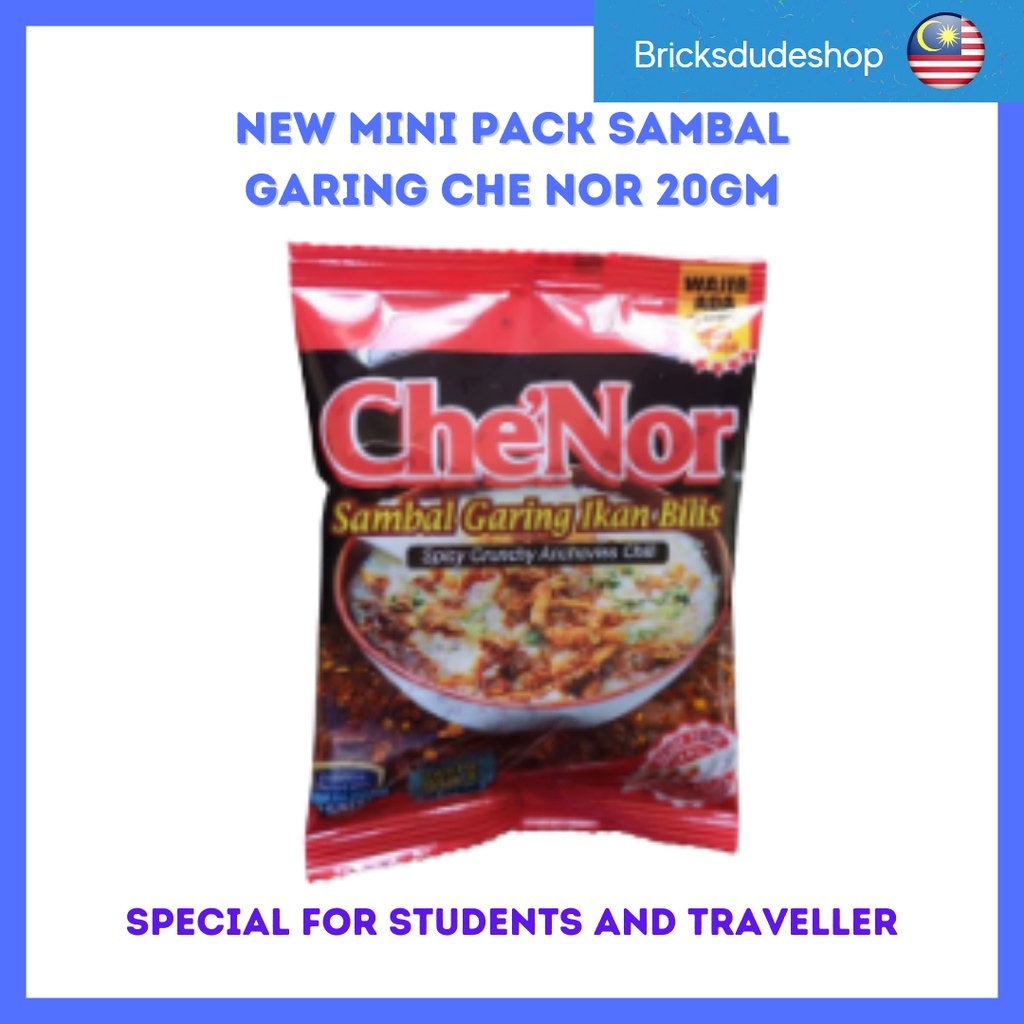 New Mini Pack Sambal Garing Che Nor 20g mini pek for students and ...
