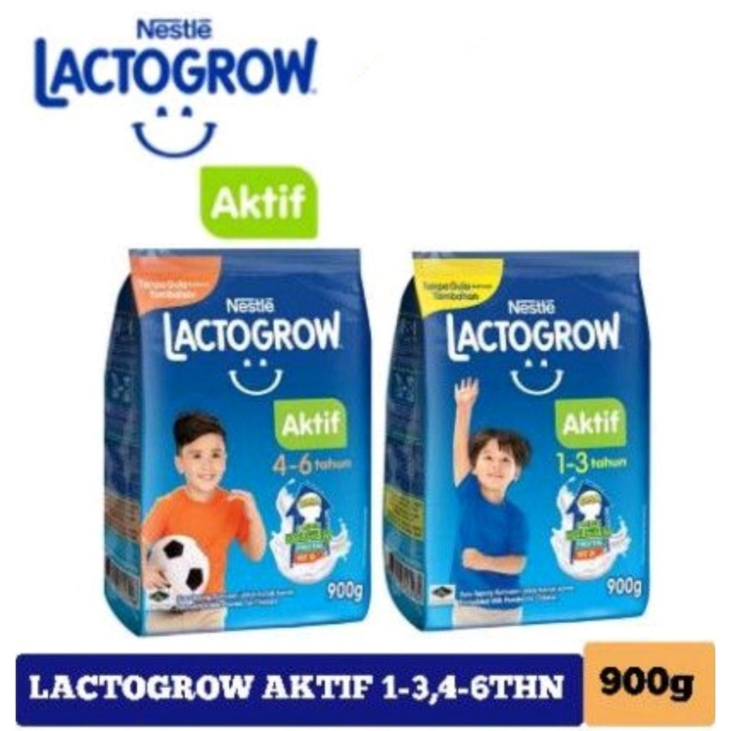 Lactogrow Aktif 1-3 / 4-6 900g | Shopee Malaysia