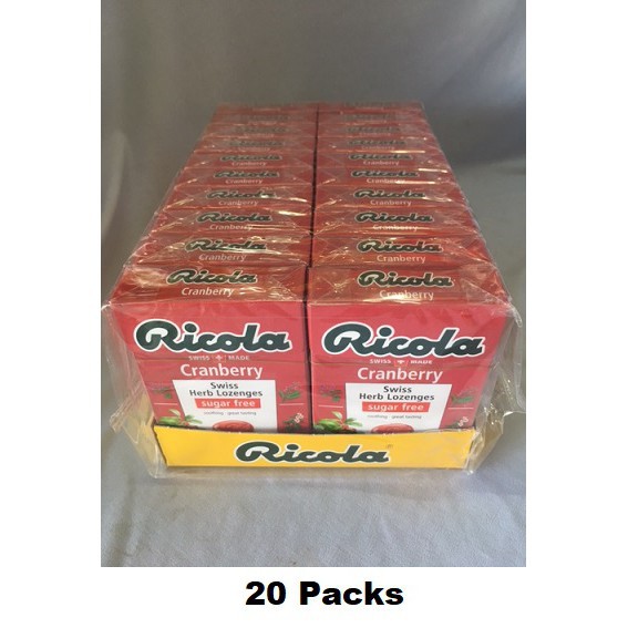 20 Packs Ricola Sugar Free Cranberry Swiss Herb Candy 45g Each | Shopee Malaysia