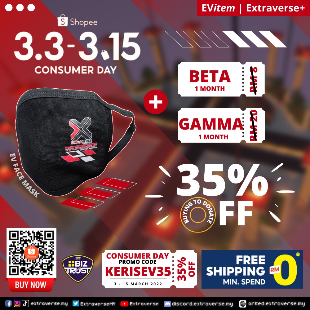 Extraverse Official Face Mask #minecraft | Shopee Malaysia