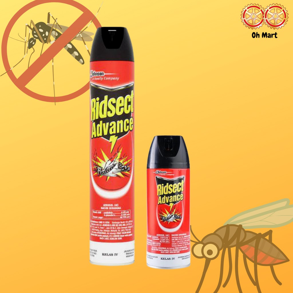 Ridsect Advance Mosquito Spray/ Aerosol Racun Serangga (600ml/270ml ...