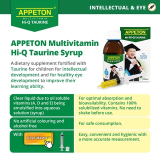 Appeton Multivitamin Hi-Q Taurine Syrup 120ml | Shopee Malaysia