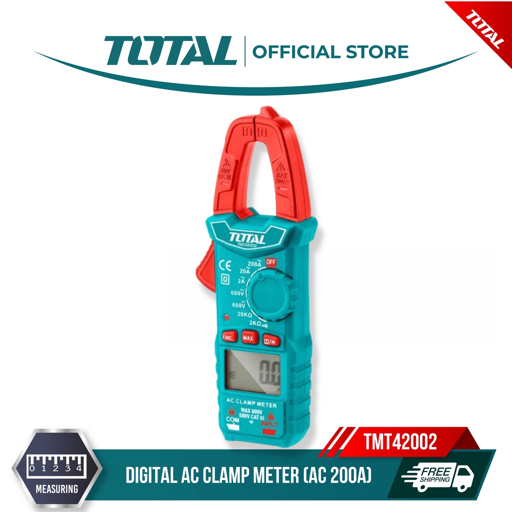 Total Digital AC Clamp Meter (AC 200A) TMT42002 | Shopee Malaysia