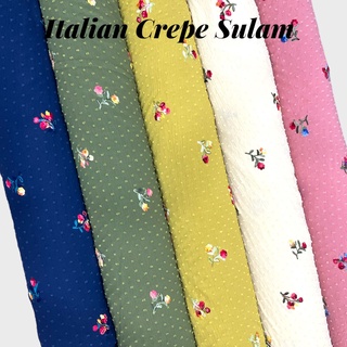PREMIUM CEY CREPE EMBROIDERY SULAM ITALIAN CREPE/KAIN PASANG BIDANG 60 ...
