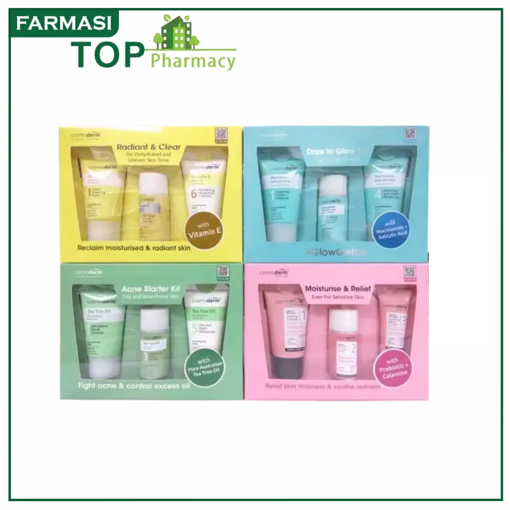 COSMODERM TRIAL SET 20ML X 3 (VITAMIN E, PREBIOTIC, NIACIAMIDE ...