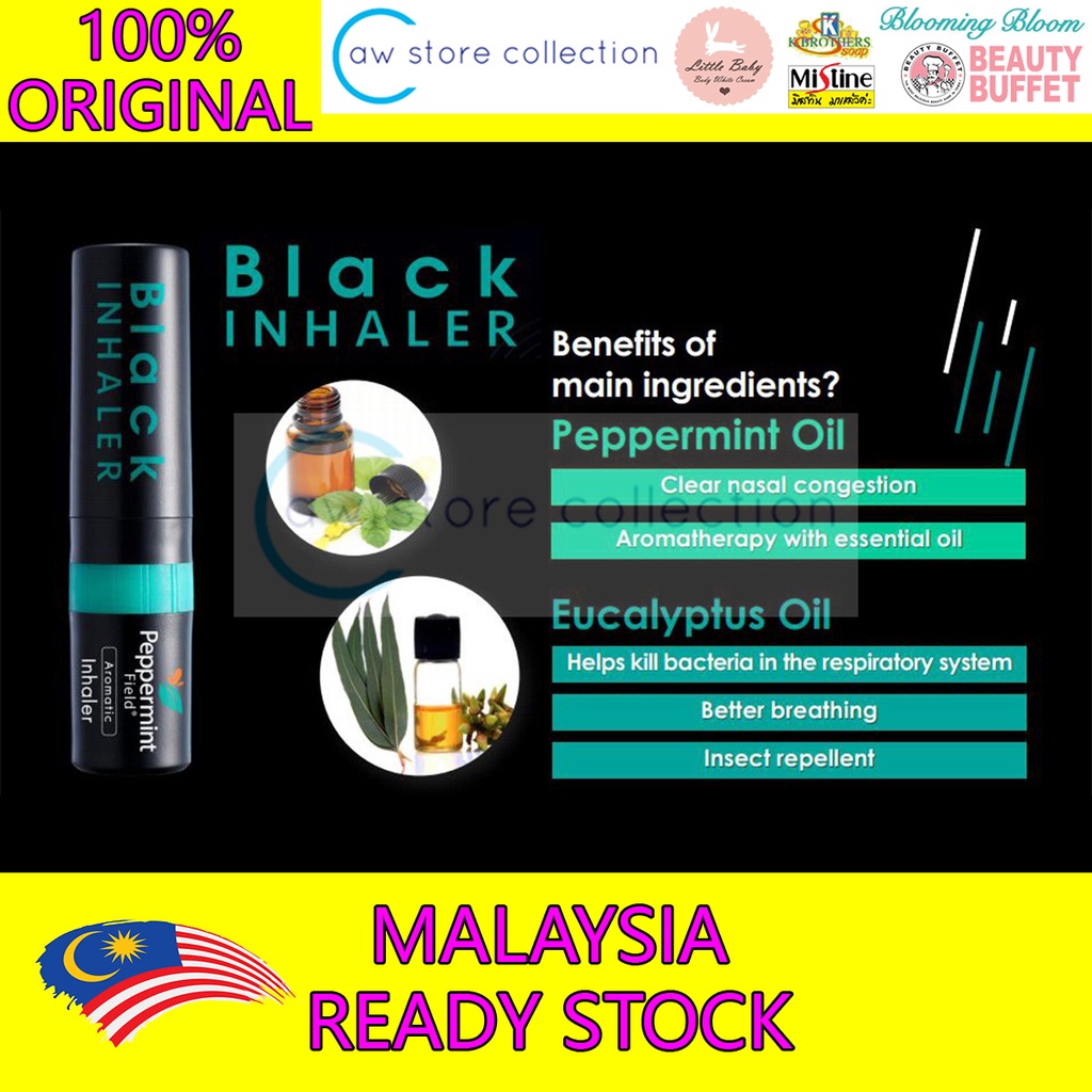 Peppermint Black Inhaler Thai Nasal Inhaler | Shopee Malaysia