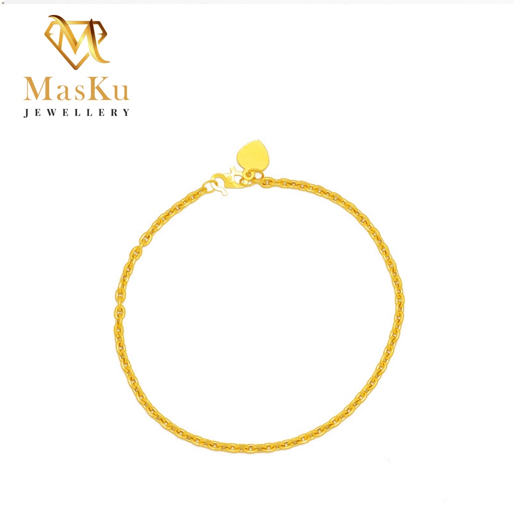 MasKu Jewellery 22K / 916 Rantai Tangan Sauh MKJB180400 | Shopee Malaysia