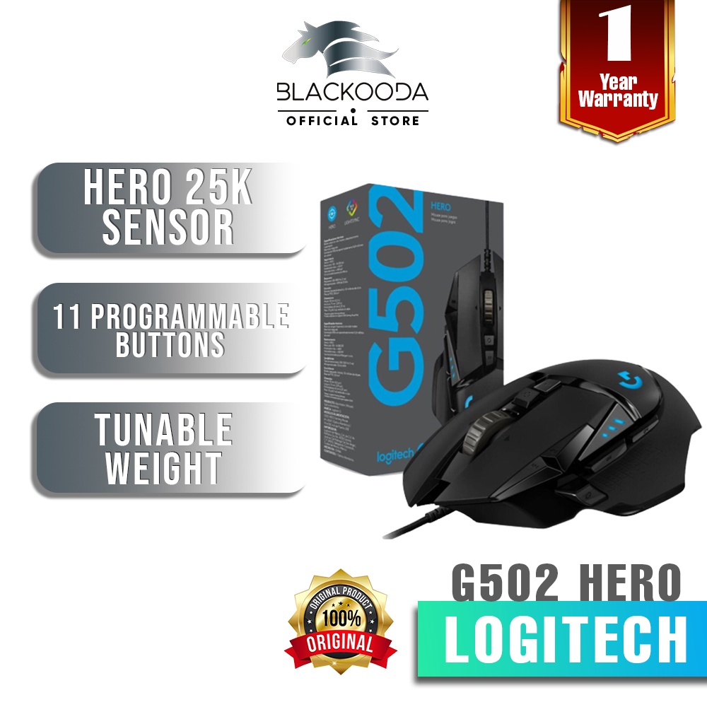 Logitech G502 Hero High Performance Wired Gaming Mouse | 25,600 DPI ...