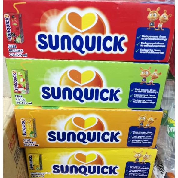 SUNQUICK FRUIT DRINK VARIETY FLAVOURS/MINUMAN BUAHAN SUNQUICK PELBAGAI ...