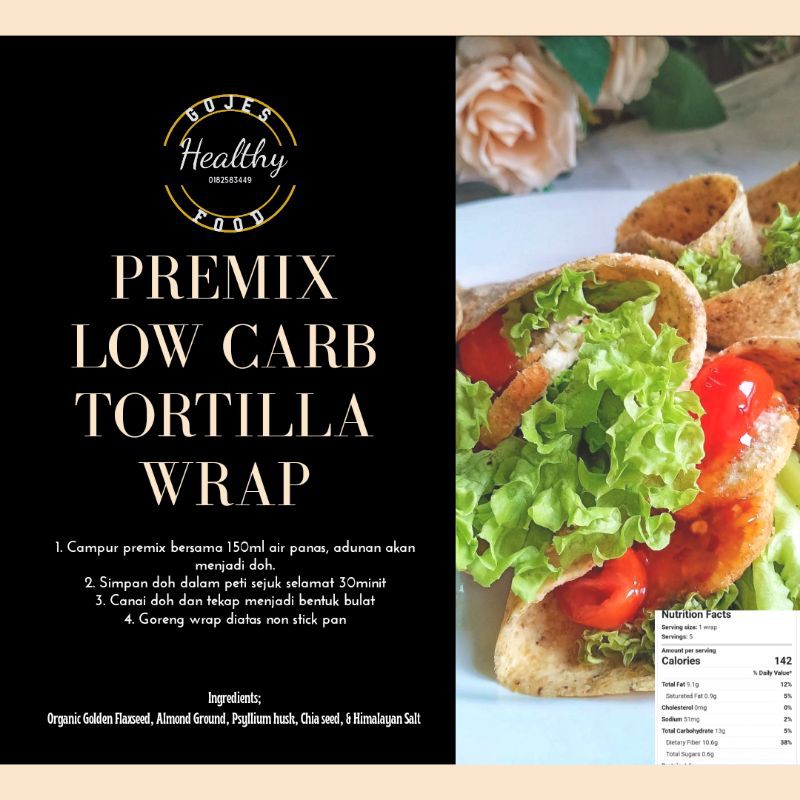 ATKINS/LOWCARBS/KETO Tortilla Wrap Premix | Shopee Malaysia