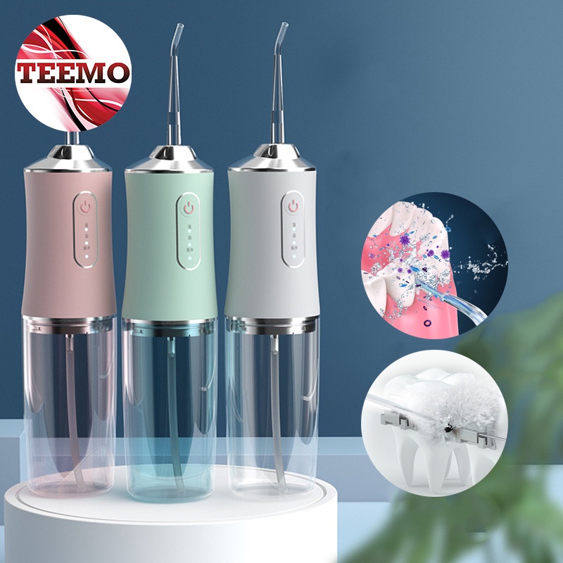 TEEMO Portable Teeth Cleaning Washer Rechargeable Orthodontic Dental ...