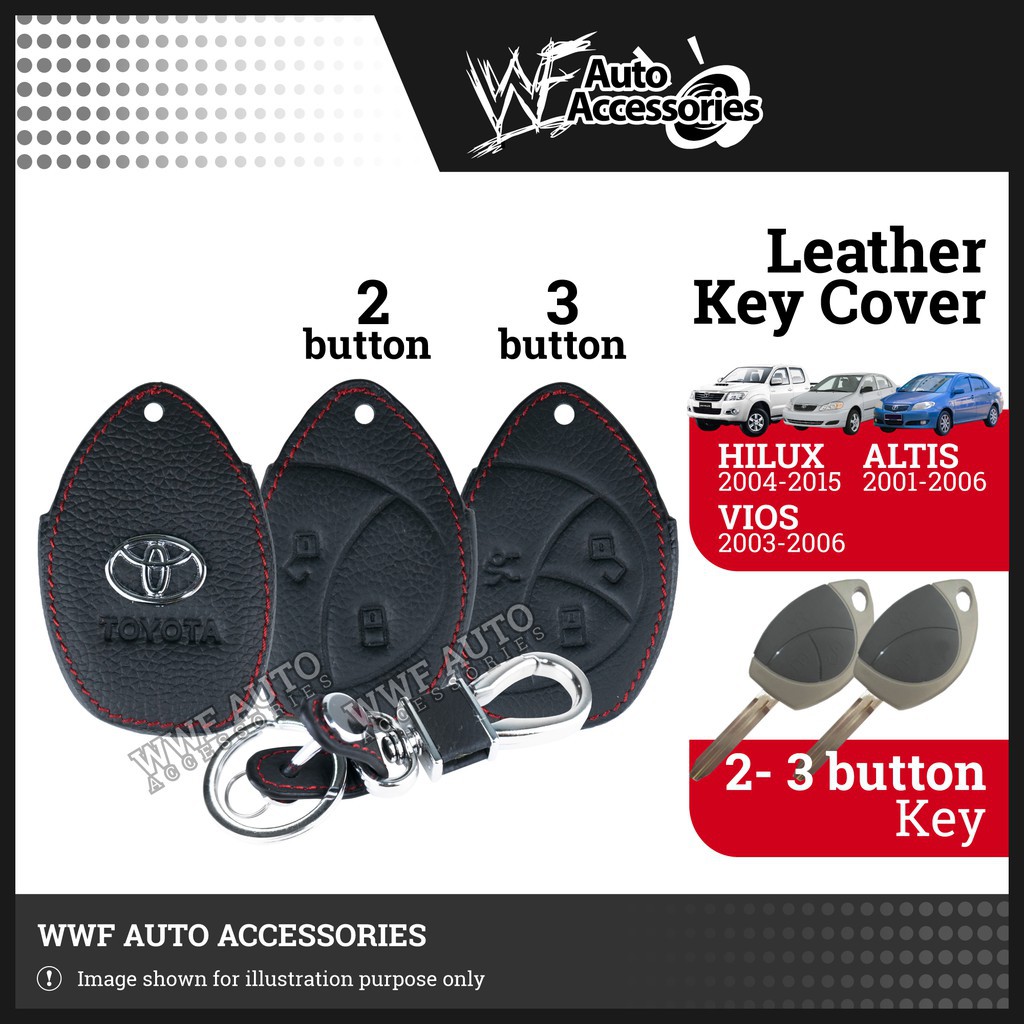 Toyota vios / hilux / altis 2007 keystar / key star leather key cover ...