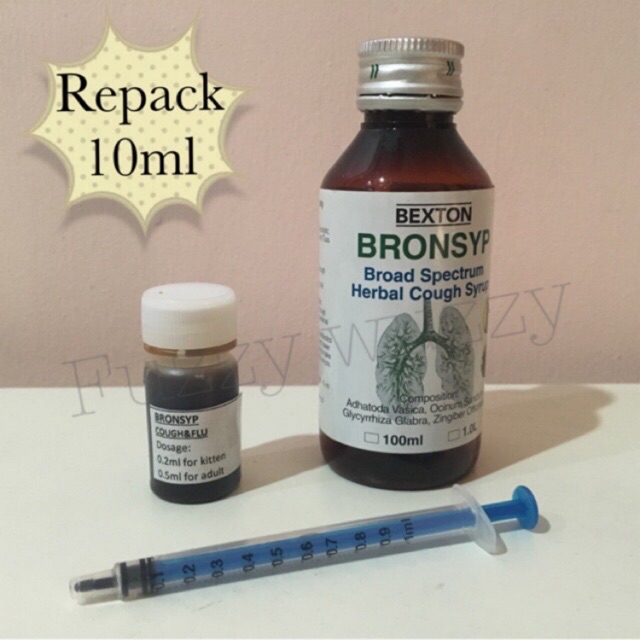 (Pek mini) BRONSYP cough & flu ubat batuk dan selsema kucing repack ...