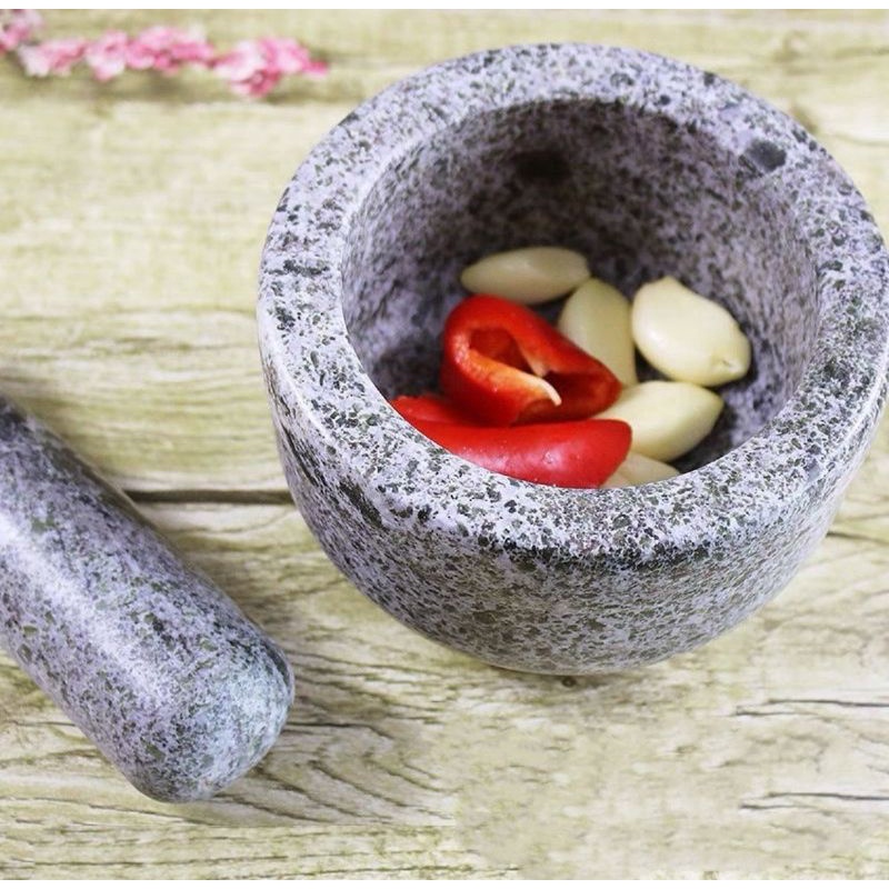 8CM | Mini Granite Stone Mortar And Pestle | Penumbuk Lesung Batu ...