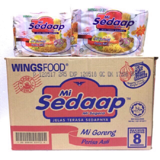 Mii Sedaap Perisa Asli Mee Sedap Mie Original 5 pcs x 8 pack x 1 carton ...