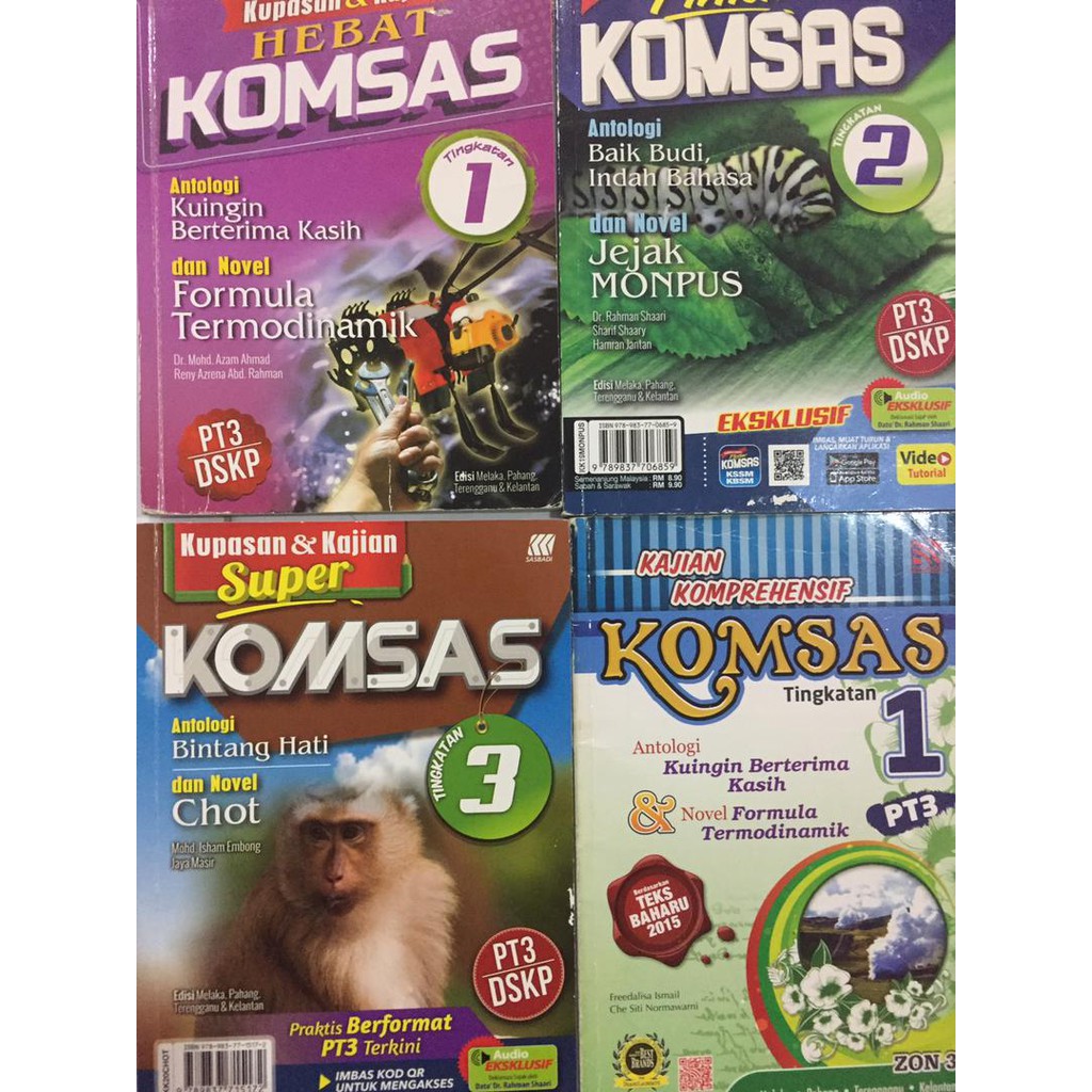 Komsas bahasa Melayu tingkatan 1 tingkatan 2 tingkatan 3 PT3 jejak monpus formula termodinamik ...