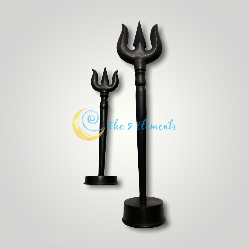 100% Genuine Karungali (Ebony) Wood Soolam / Trishul with stand ...