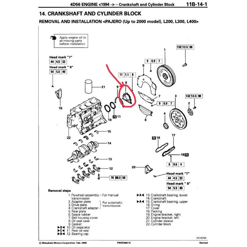 mitsubishi 4d56 2.5 diesel turbo pajero/storm oilseal case | Shopee ...