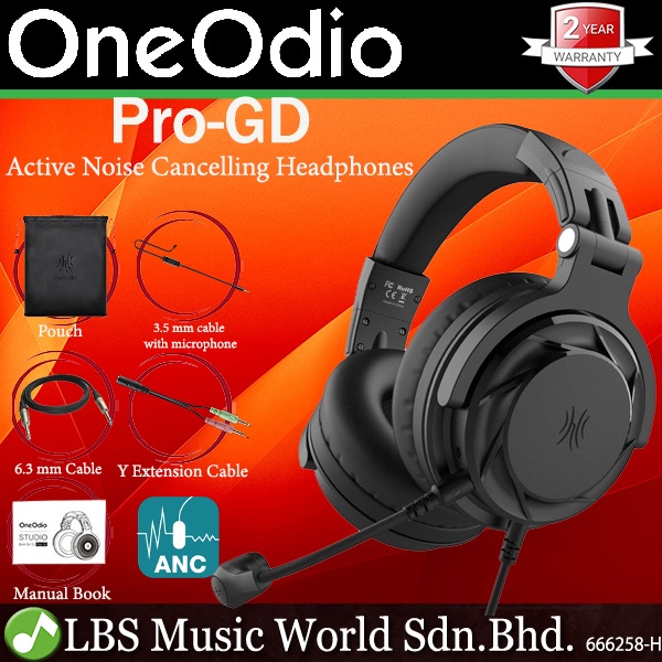 OneOdio Pro-GD Active Noise Cancelling Headphones Gaming Headset with ...
