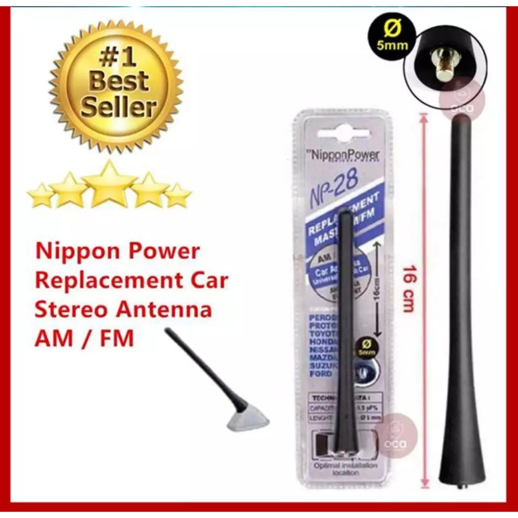 Antenna Refill Replacement 16 cm for Alza / Myvi / Waja / Persona / Vios / Wish / Swift (Nippoo ...
