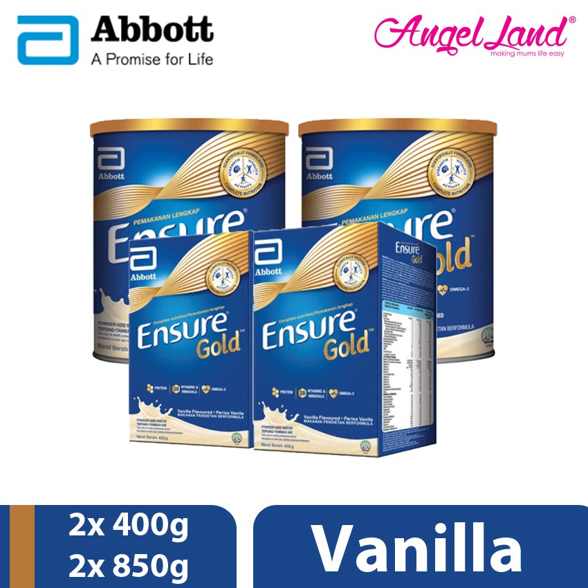 Abbott Ensure Gold +HMB 850g (2 Tins) + Ensure Gold +HMB 400g (2 Packs) | Shopee Malaysia