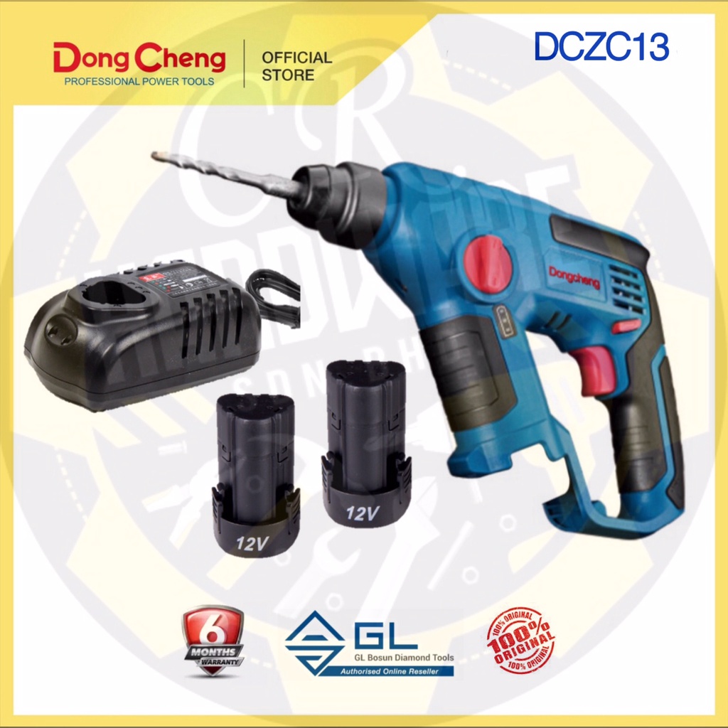 DONGCHENG DCZC13 ( SOLO / SET ) 12V CORDLESS HAMMER DRILL | Shopee Malaysia