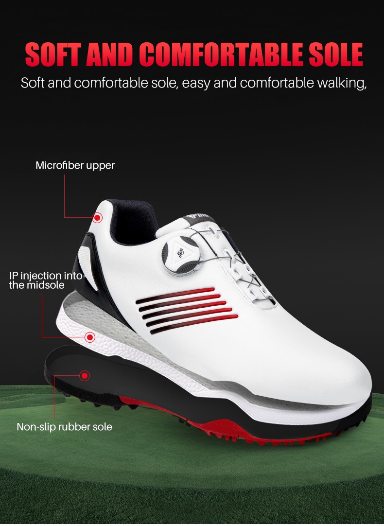 PGM Golf soft cushioning midsole design waterproof men sport shoe whit ...