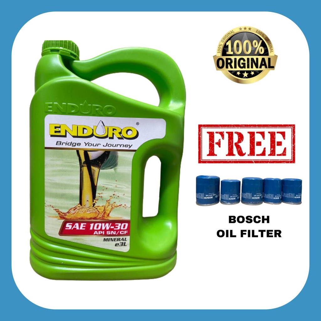 Enduro Engine Oil Sae 10w30 Mineral API SN/CF (3L) | Shopee Malaysia