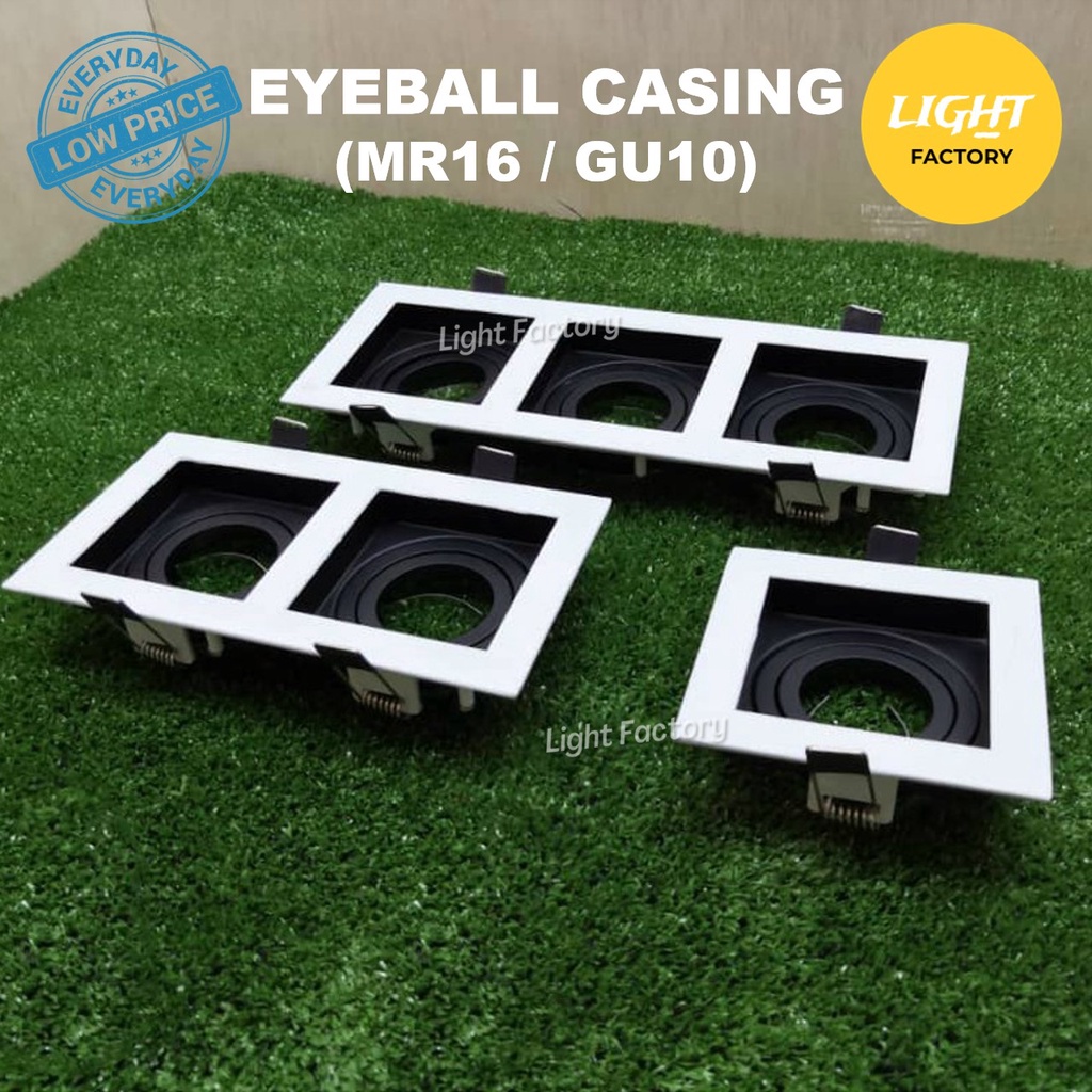 Eyeball Fitting GU10 MR16 Recessed Casing Round / Square Eyeball Frame ...