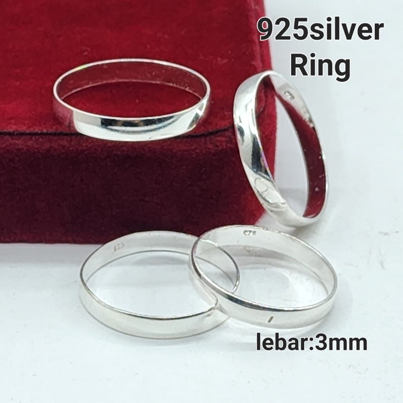 (RP101)Ready stock** pure silver 925 rings(plain)cincin Perak 925 ...