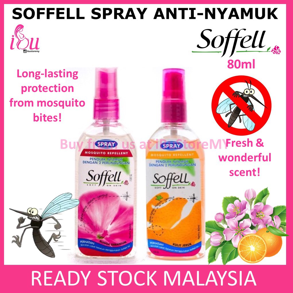Soffell Mosquito Repellent Spray Anti-Nyamuk Penyembur Tolak Nyamuk ...