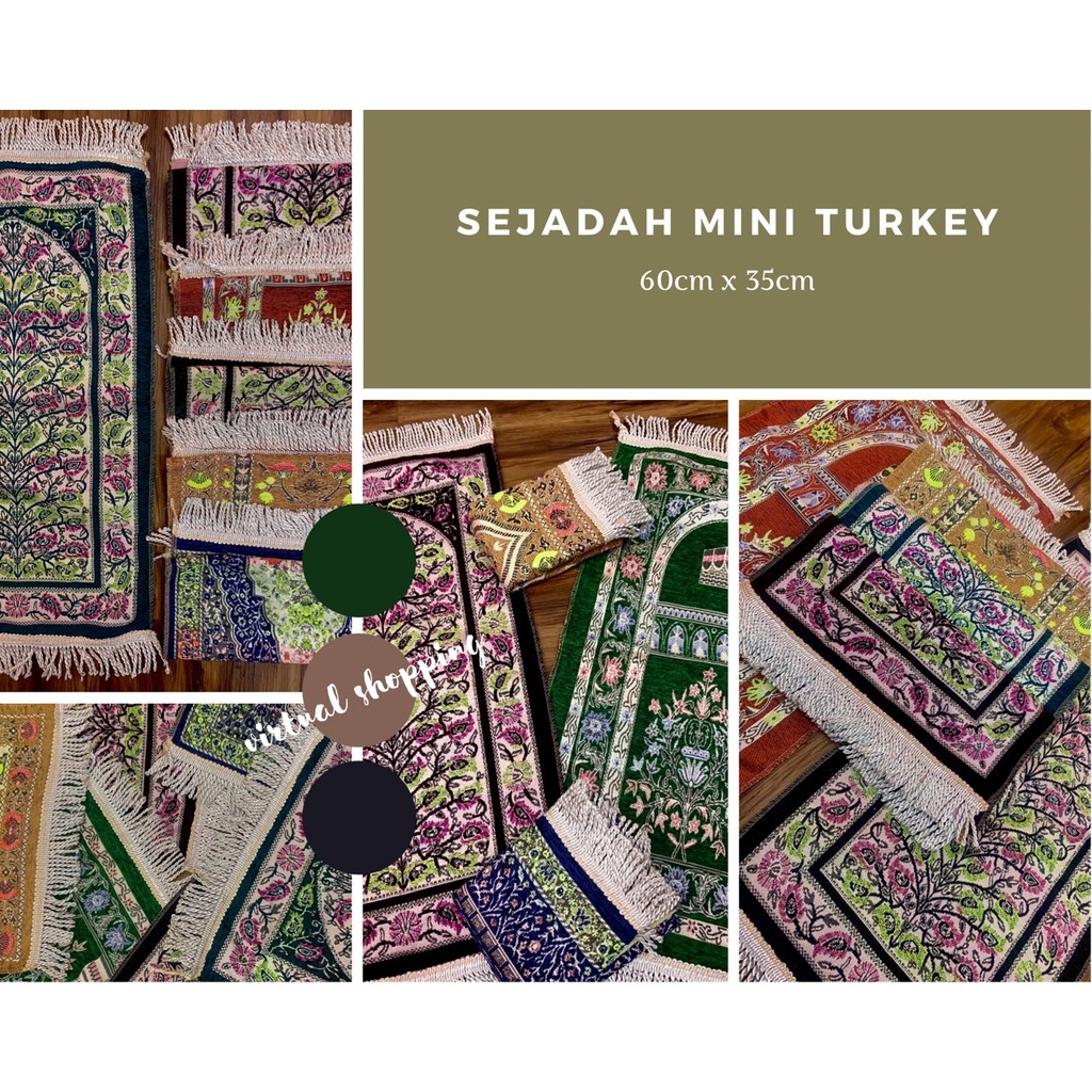 Sejadah Mini Turkey 60cm x 35cm Sejadah Doorgift Sejadah Muka Sejadah ...