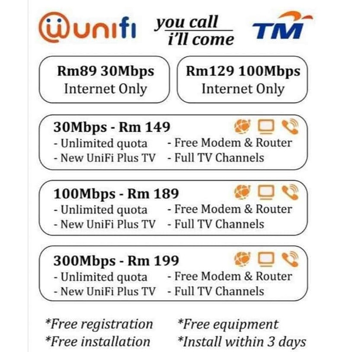 unifi home boardband unlimited wifi internet | Shopee Malaysia