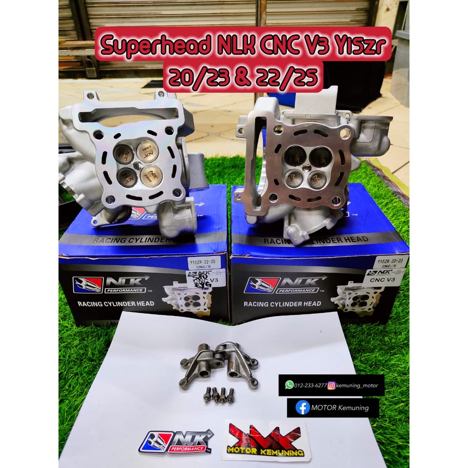 NEW VERSION !! NLK SuperHead V3 Y15 Y15ZR 20/23 & 22/25 CNC Oval Porting 2023 2225 | Shopee Malaysia