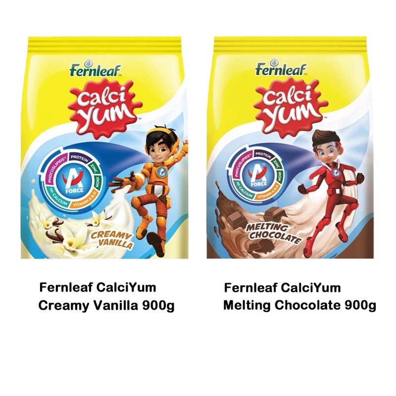 Fernleaf Calciyum Milk Powder Creamy Vanilla/Melting Chocolate 900g ...