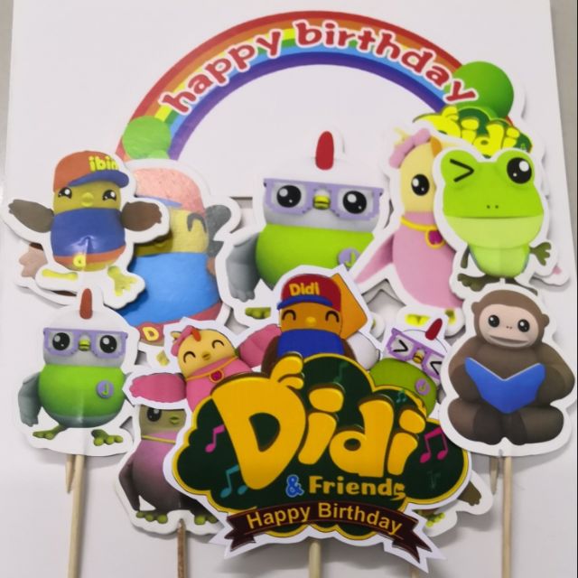 DIDI AND FRIENDS High Quality Paper Cake Topper Kek Cake Decor Cupcake ...