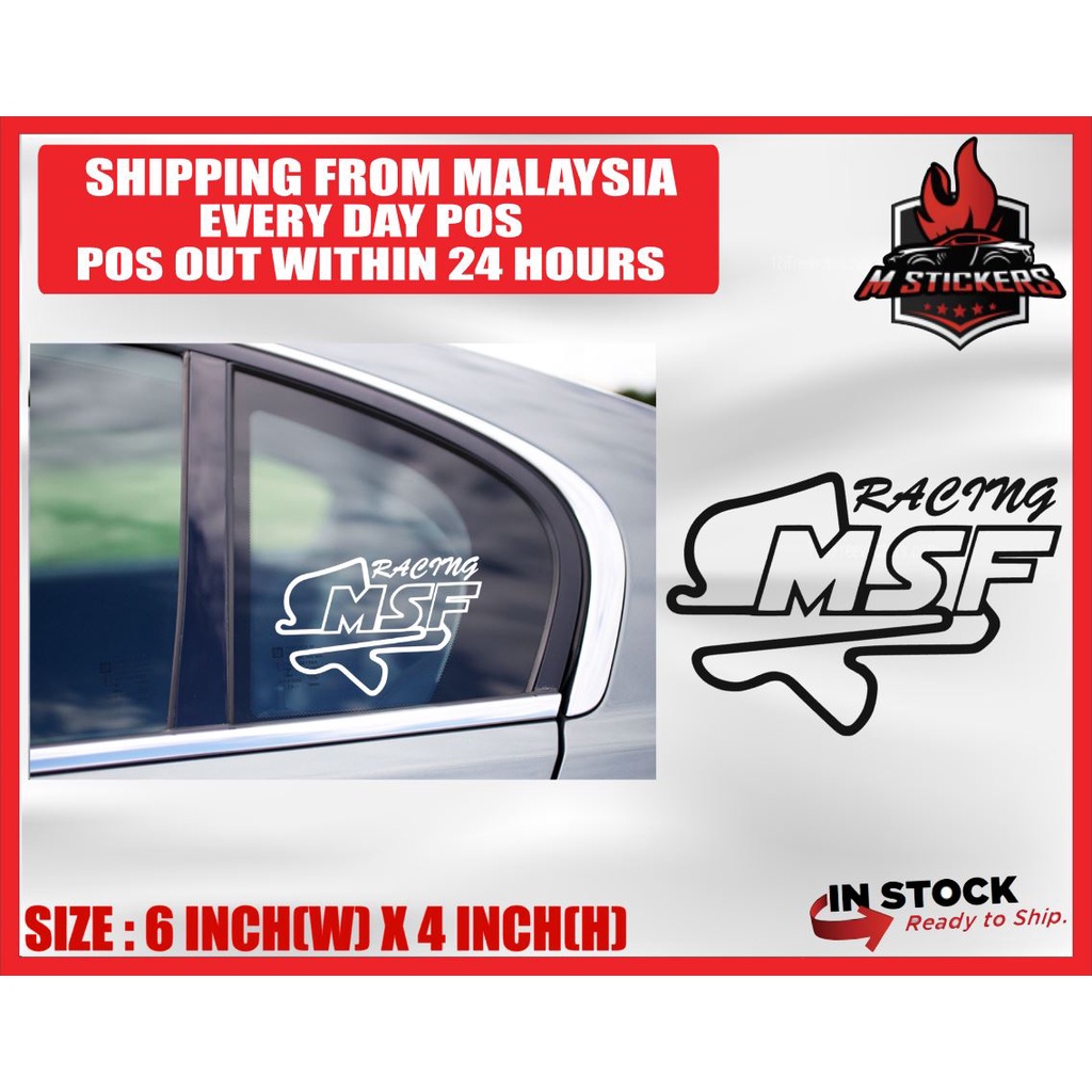 SEPANG MSF RACING CAR STICKER KERETA STICKER CIRCUIT | Shopee Malaysia