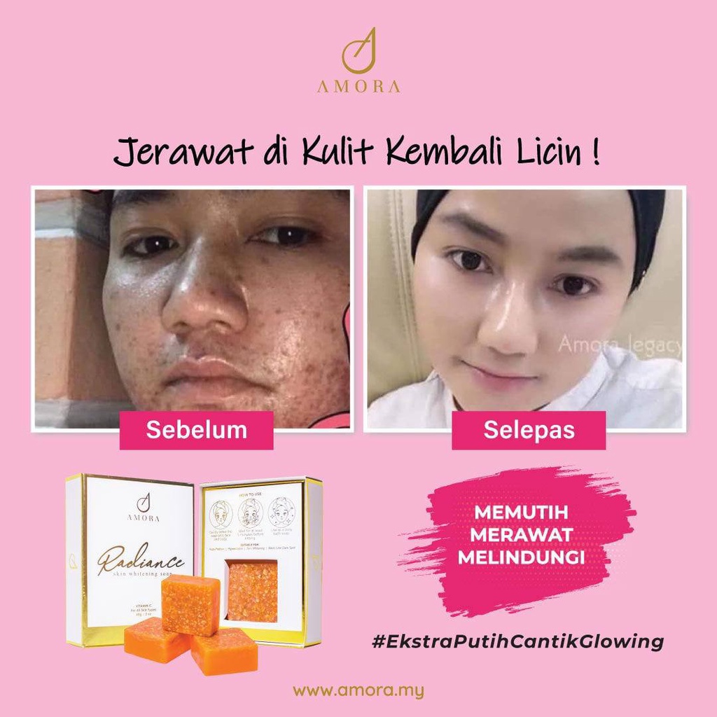 SABUN AMORA -PUTIHKAN KULIT SELURUH MUKA DAN BADAN, MERAWAT JERAGAT ...