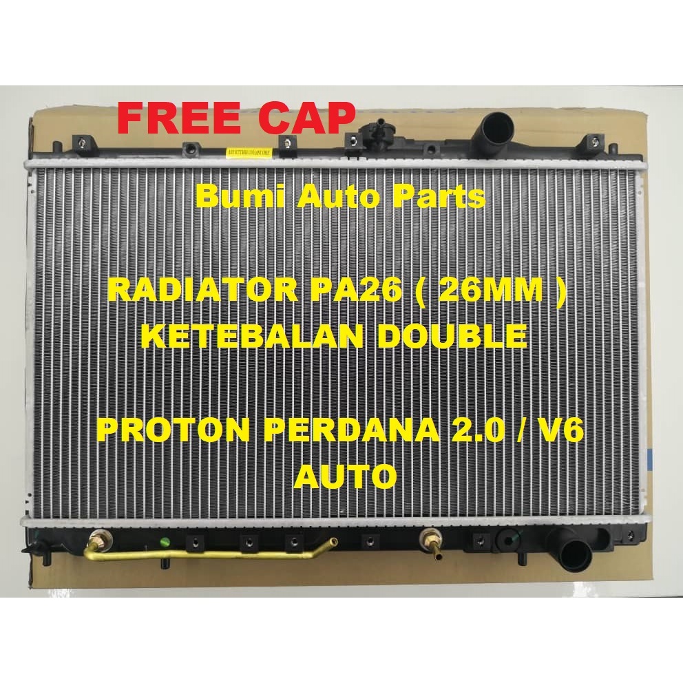 Radiator Perdana V6 / 2.0 Auto Ketebalan PA26 Double Tangki Air Proton ...