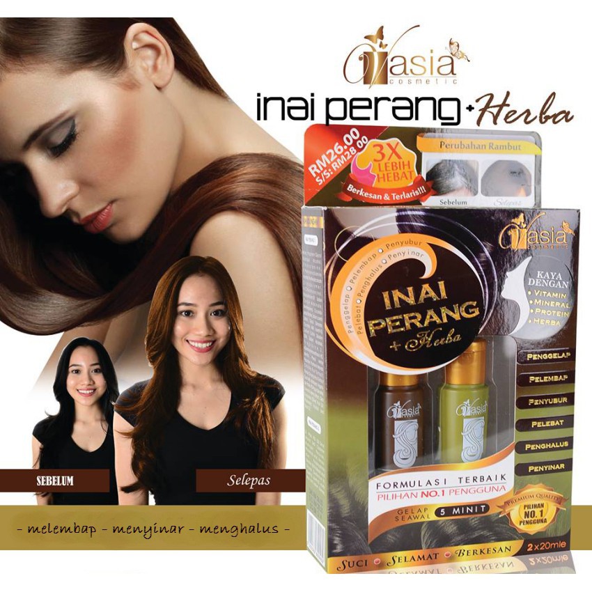 VASIA INAI HERBA RAMBUT (HITAM / PERANG) | Shopee Malaysia