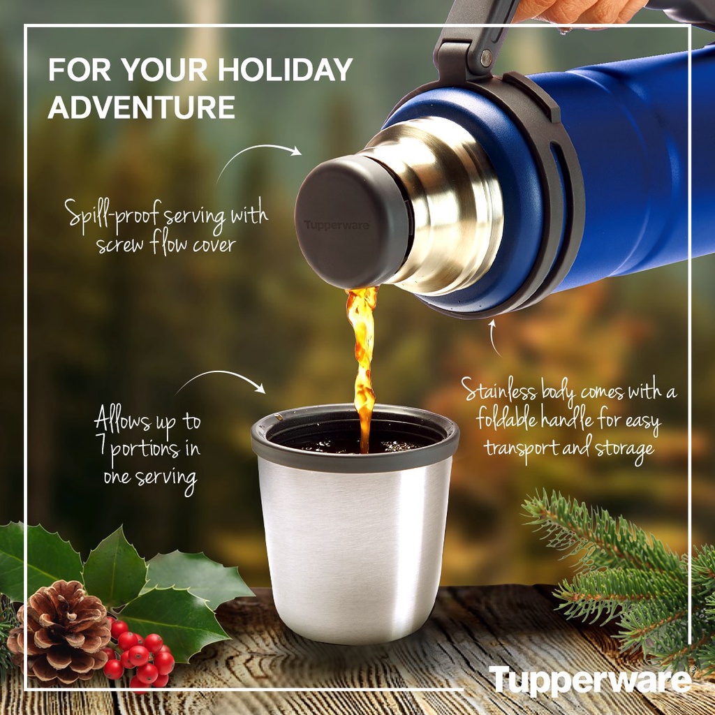 6 Designs: Tupperware Thermal Duo Tup Flask 500ml - Flip N Slip Flask ...