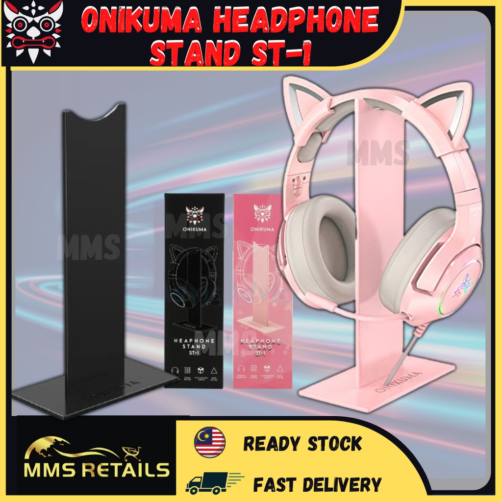Onikuma Headphone Stand ST-1 stylish Black ABS Hanger Over Ear Handset ...