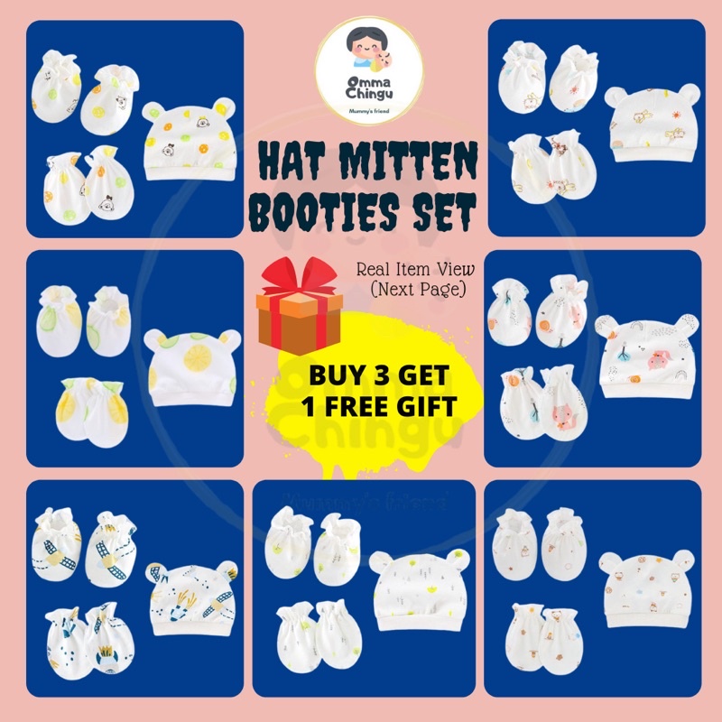 Baby 3 Pcs Hat Mitten Booties (Ready Stock) | Shopee Malaysia Baby 3 Pcs Hat Mitten Booties (Ready Stock) | Shopee Malaysia