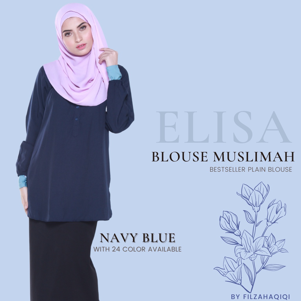 Blouse Muslimah Labuh Selesa With Pocket / Tunic Blouse Muslimah ...