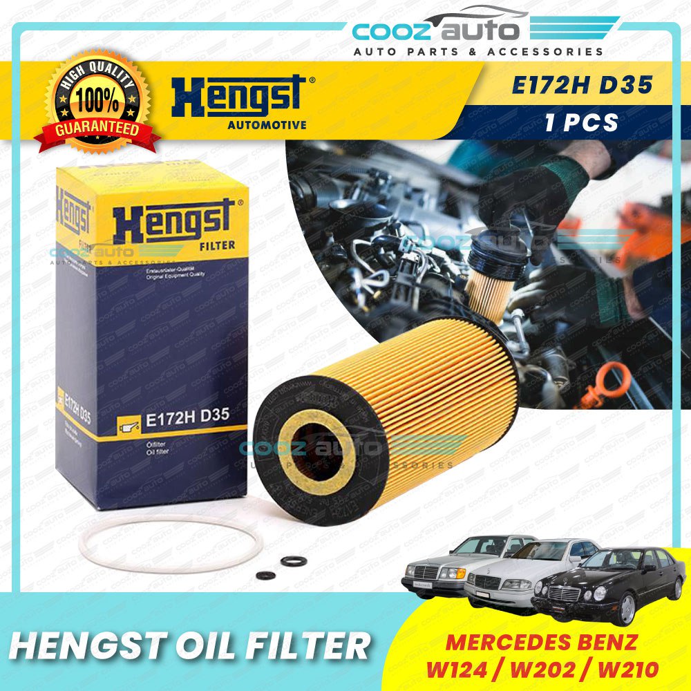 Mercedes Benz W124 W202 W210 CDI Hengst Oil Filter Engine Oil Filter ...