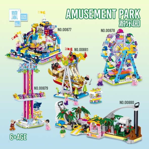 Zhe Gao 00877/00878/00879/00880/00881 Amusement Park Bumper Car Ferris ...